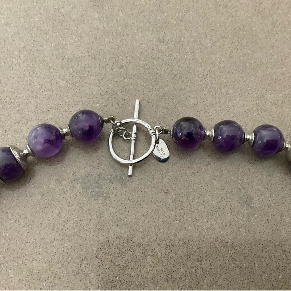 Mma | Jewelry | Amethyst Bead And Sterling Necklace | Poshmark